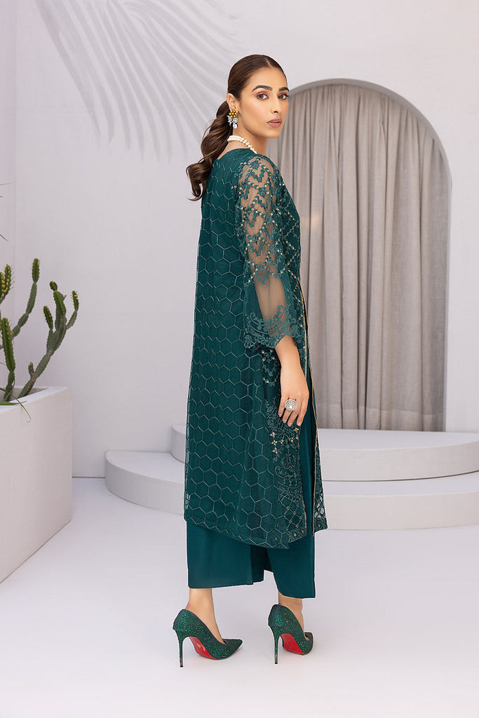 Azure Luxury Embroidered Formal Shirts – Emerald – YourLibaas