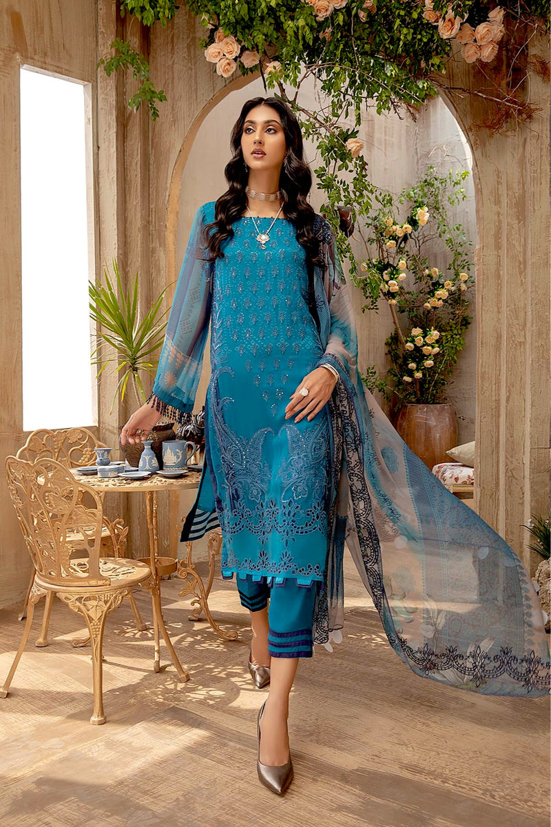 Charizma Vasal Embroidered Chiffon Collection 2021 – VSL-10 – YourLibaas