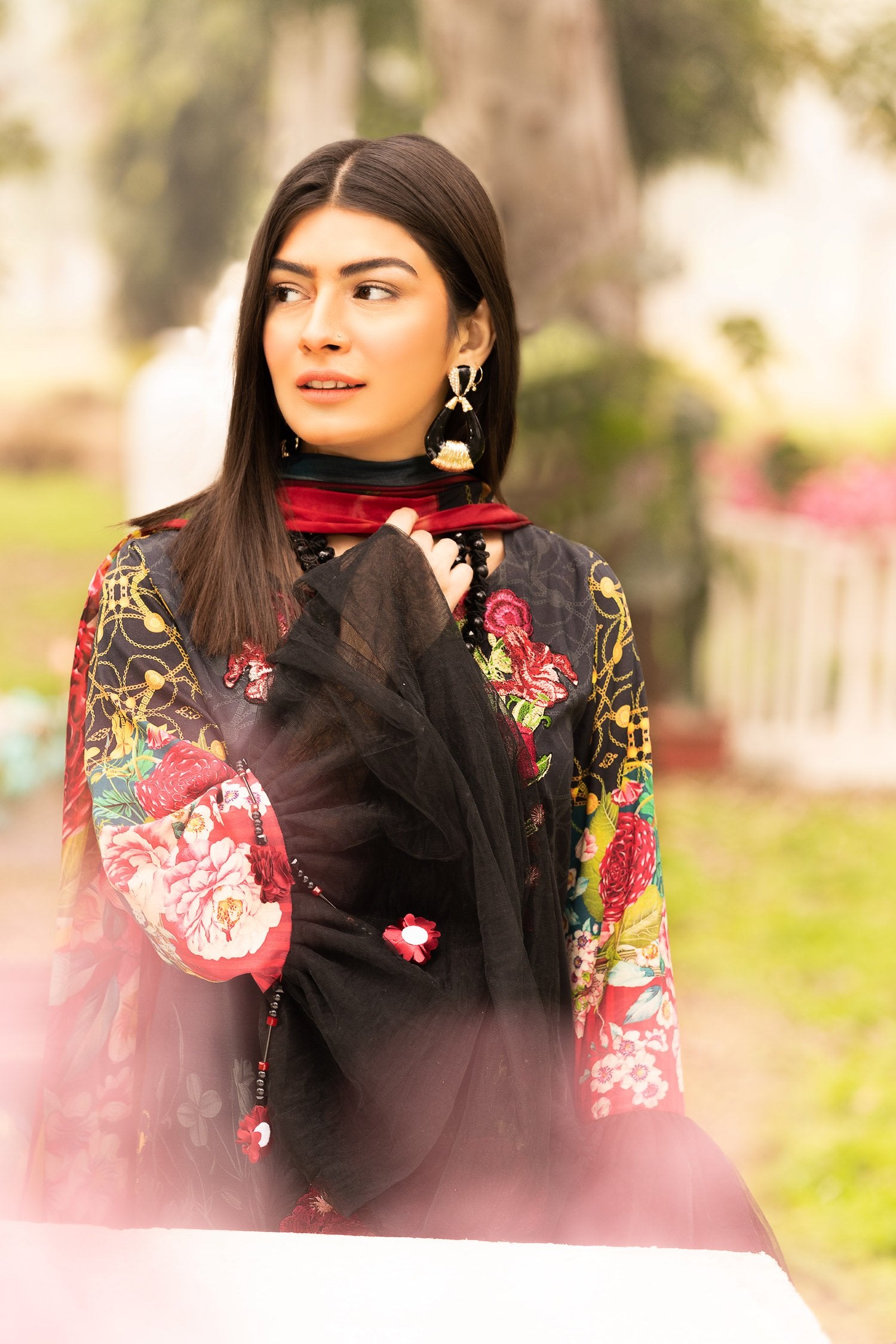 Adans Libas Summer Attire Luxury Lawn Collection – Black Rose – YourLibaas