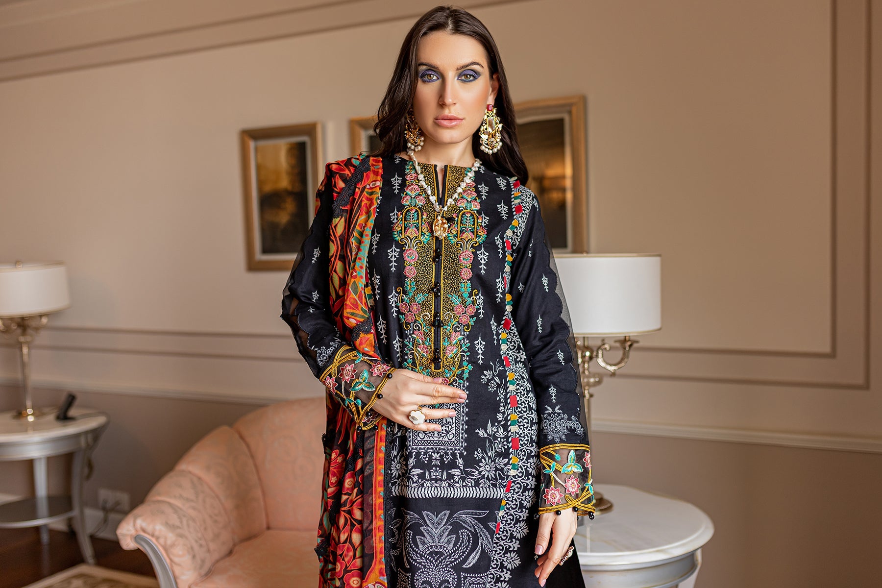 Jade Tropical Premium Cotton Satin Collection – CS20001B – YourLibaas