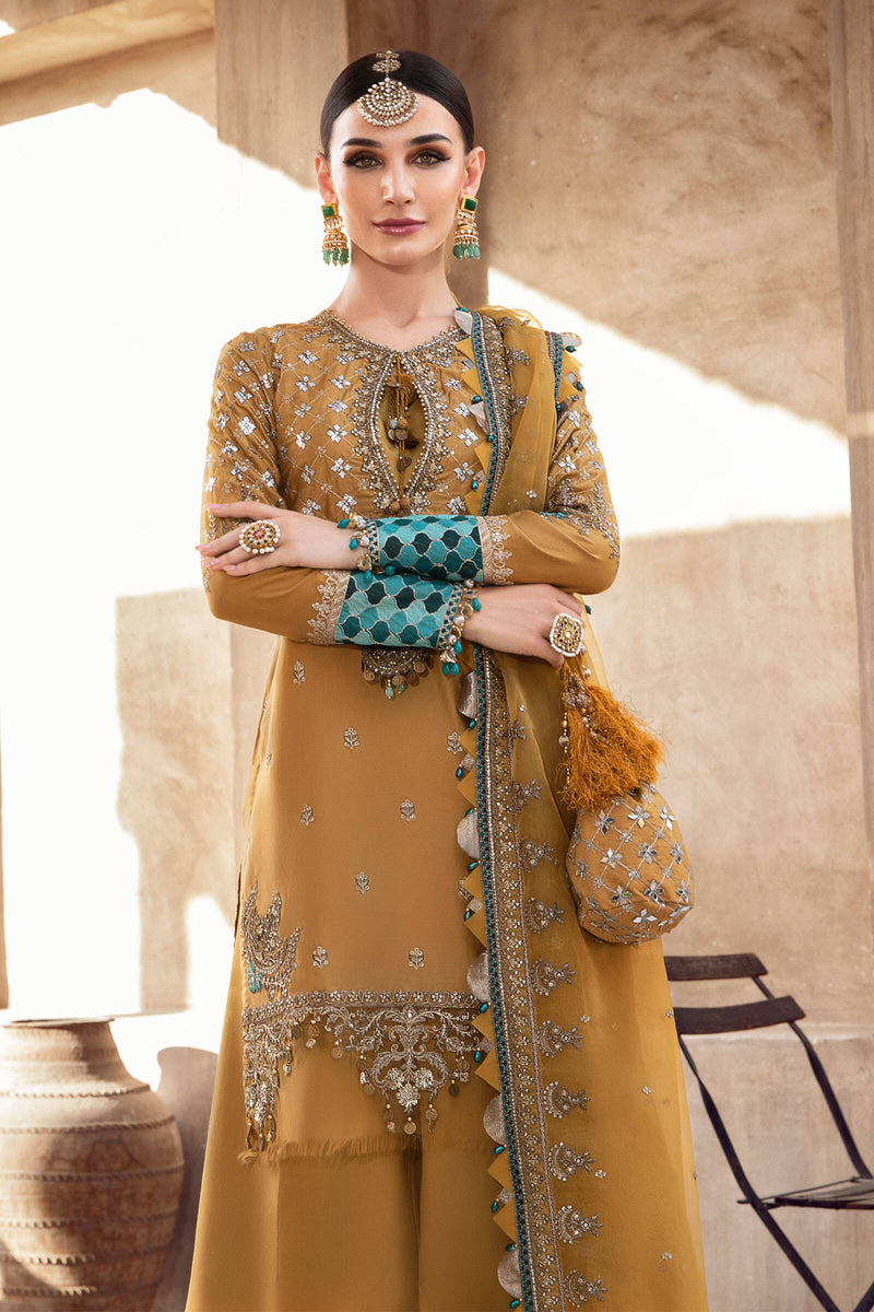 MARIA.B Sateen Fall Collection – CST-503-Mustard – YourLibaas