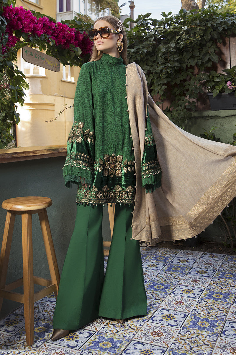 MARIA.B Linen Winter Collection 2020 – DL-804-Emerald Green – YourLibaas