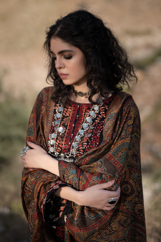 Qalamkar Luxury Winter Collection (with Shawl) 2020 – KS-11 – YourLibaas