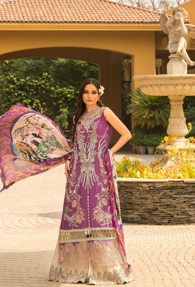 Shiza Hassan Izel Luxury Lawn Collection – 3-B Riven – YourLibaas