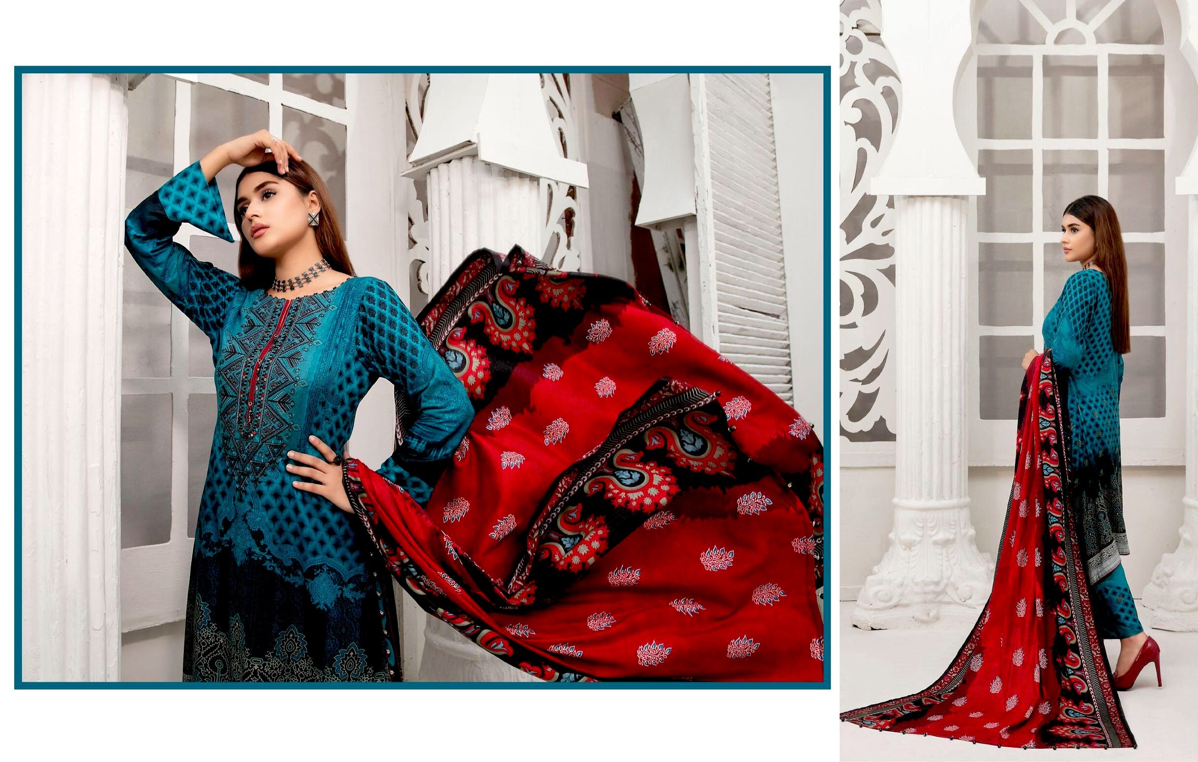Amna Sohail by Tawakkal · Dilara Linen Print Collection – D-1987 ...
