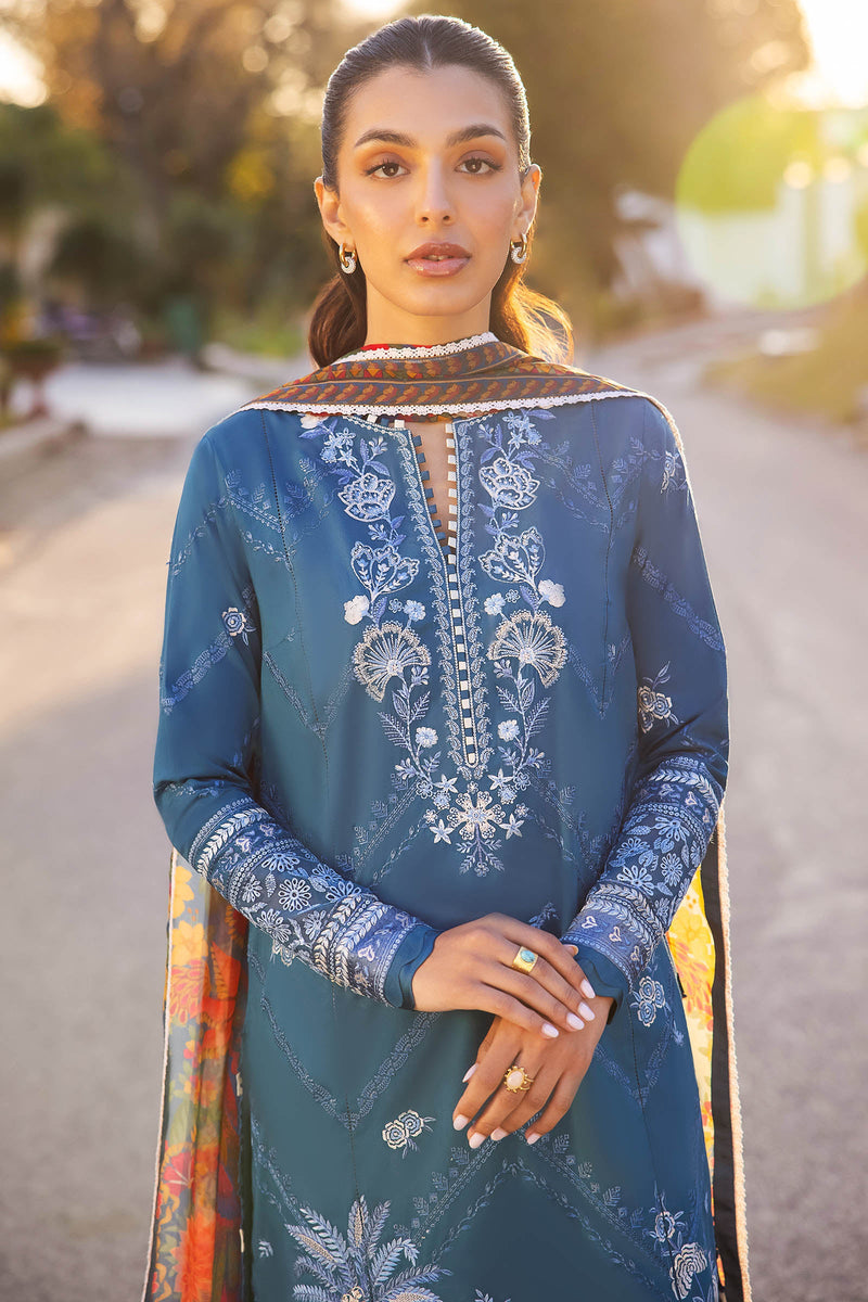Zaha Luxury Lawn Collection 2024 – EIRA (ZL24-05 B) – YourLibaas