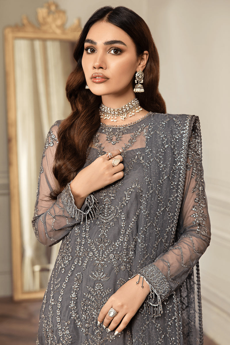 Zarif Mehroz Festive Formal Collection – STORM GREY – YourLibaas