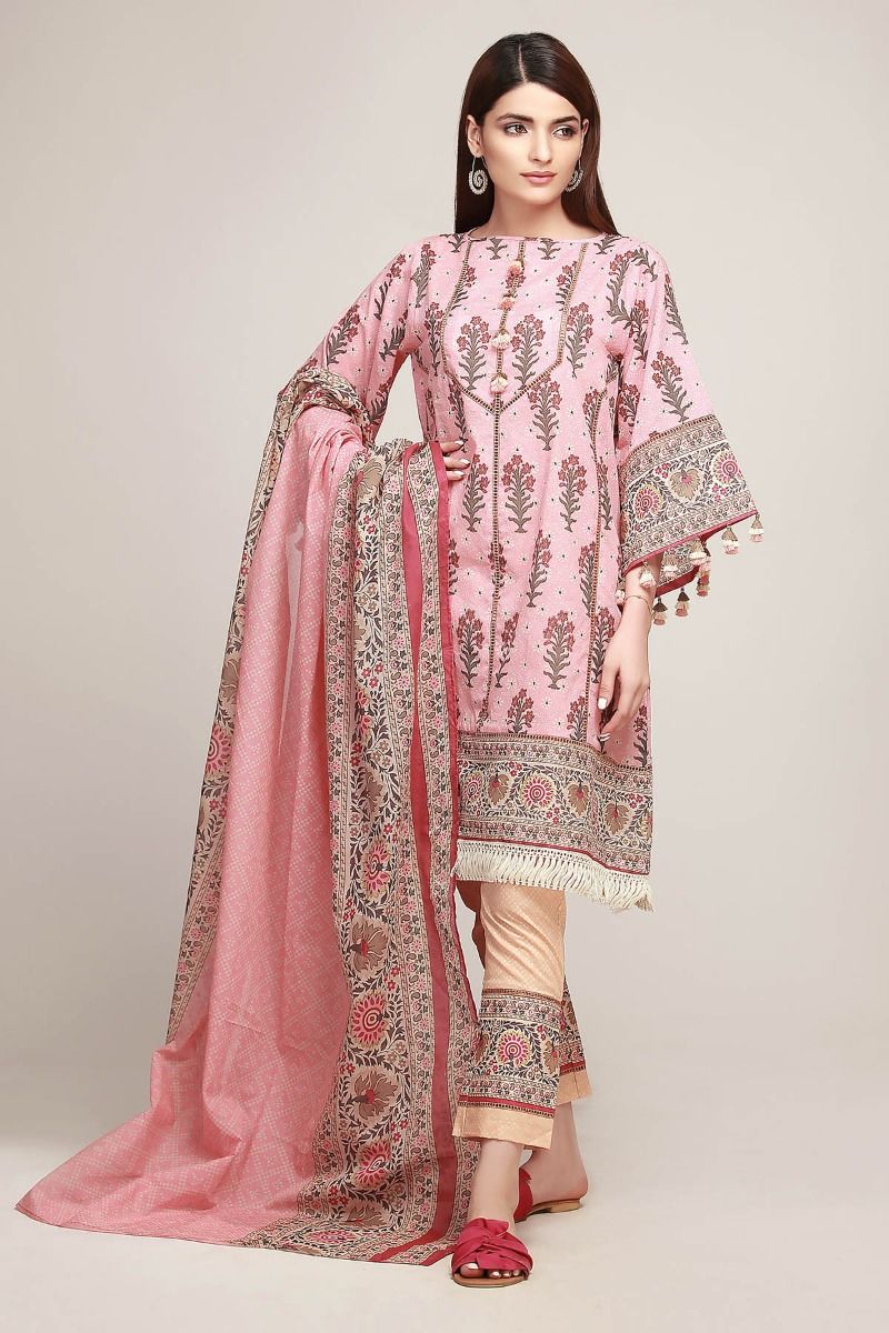 Khaadi Early Spring/Summer Lawn Collection 2019 V2 – AR19124 Pink 3Pc ...