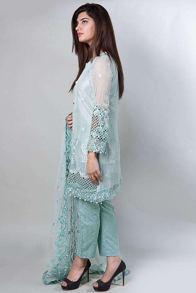MARIA.B MBROIDERED Luxury Eid Collection 2017 – Sea Blue (BD-1007 ...