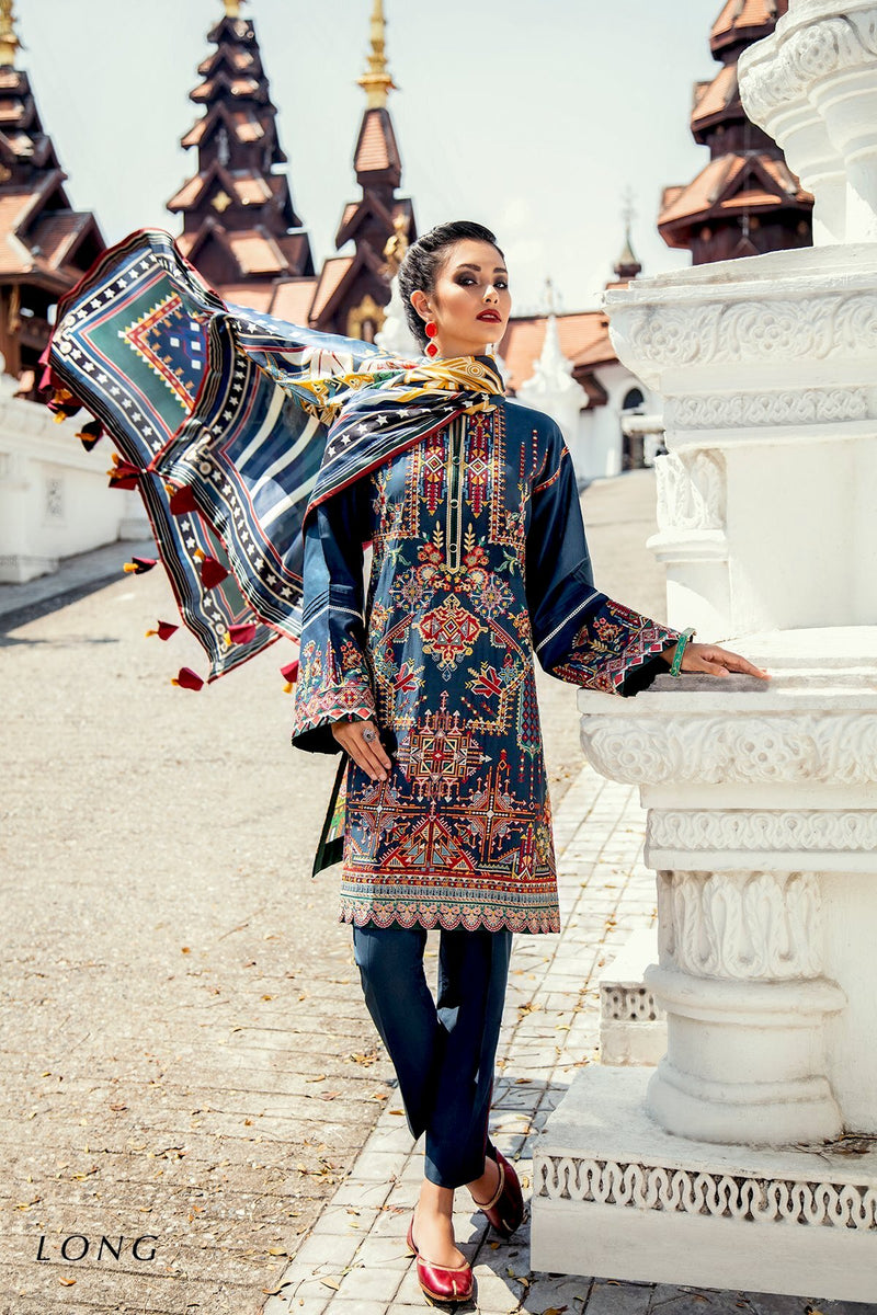 Baroque Luxury Lawn Collection 2020 – Night Glow – YourLibaas