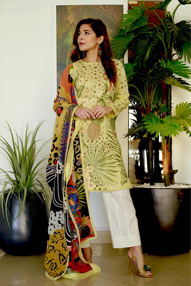 Zaha by Khadijah Shah Lawn Collection – VERD (ZL21-02 B)7 – YourLibaas