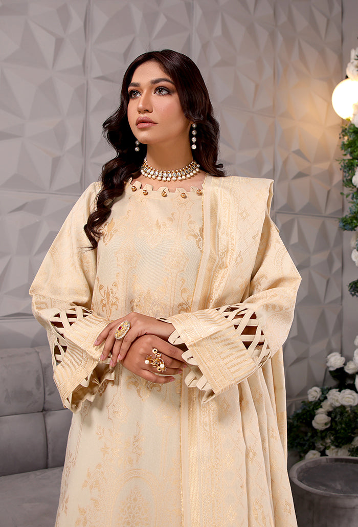 HumDum Jhalak Jacquard Karandi Pakistani Suit JL-06 - Off White Party ...