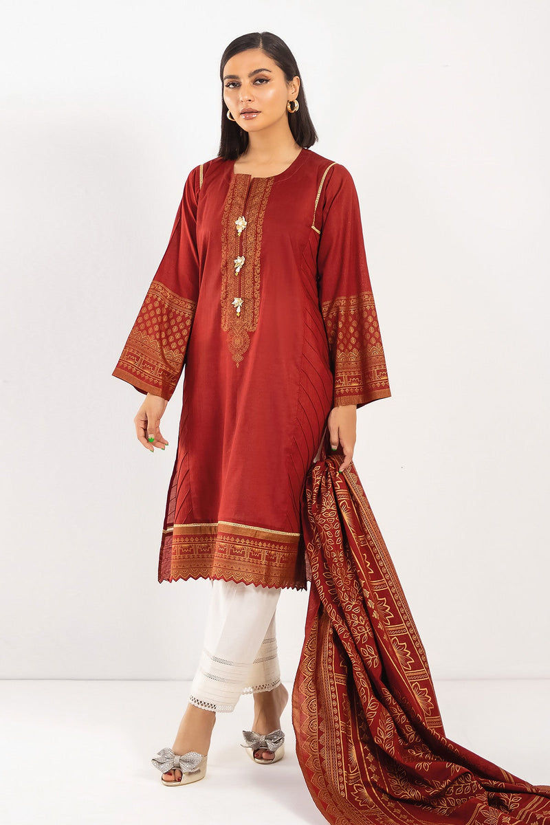 Khaadi Everyday Essentials 2 Piece Suit – LLA22245 Red – YourLibaas