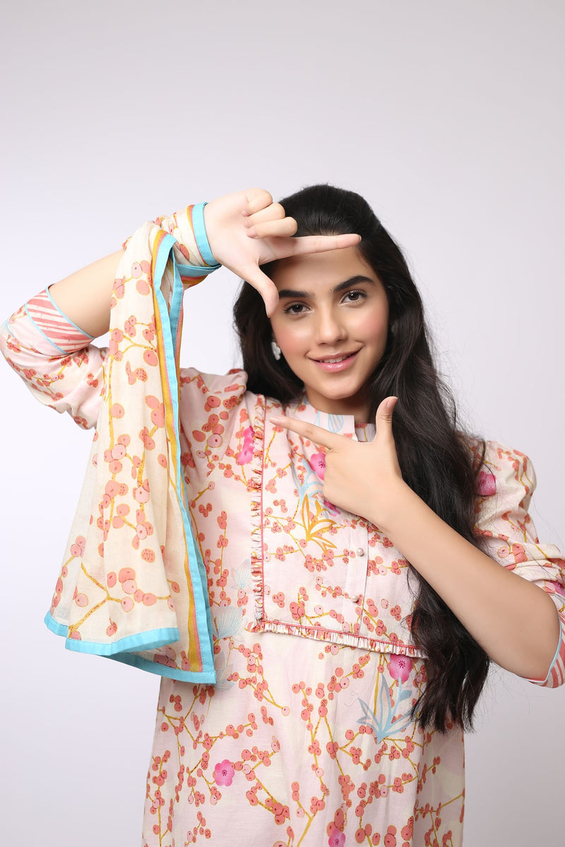 AlKaram MAK Spring/Summer Volume 2 – 2 Piece Printed Suit with Printed ...