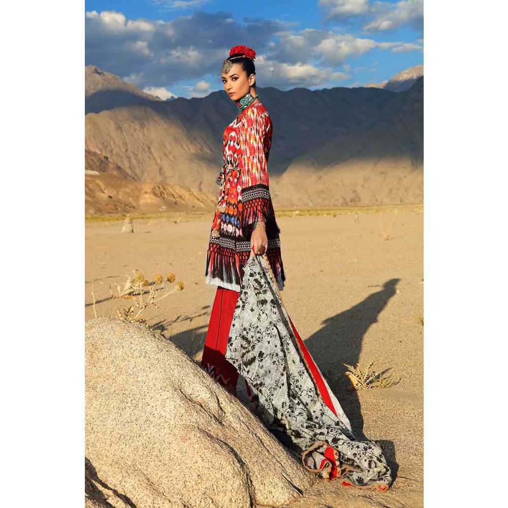 Gul Ahmed Craft Winter Collection 2019 – 3 PC Khaddar Suit - Red K-62 ...