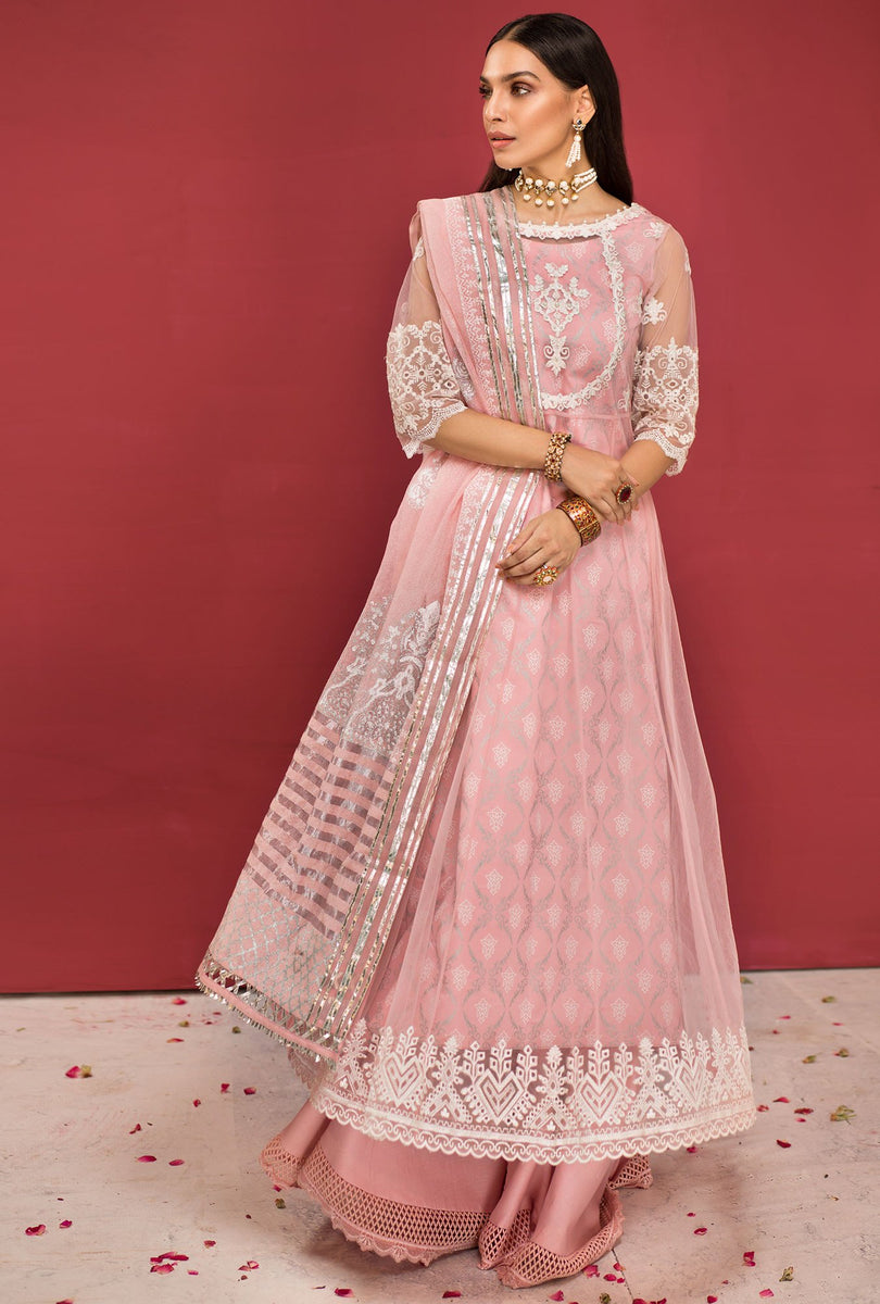 Shanaya by Saadia Asad Festive Lawn Collection 2019 – D7 Pink – YourLibaas