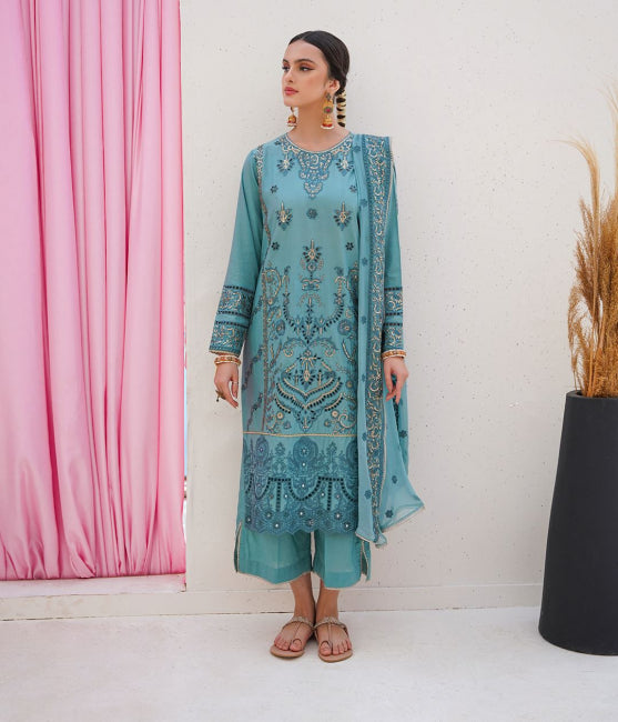 Zellbury Luxury Collection – Embroidered Shirt Shalwar Dupatta - Green ...
